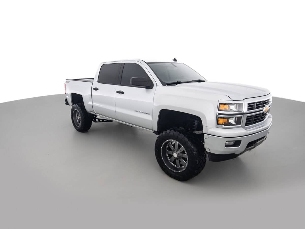 Used Lifted 2014 Silver Chevrolet Silverado 1500 LTZ 5.3L V8 For Sale